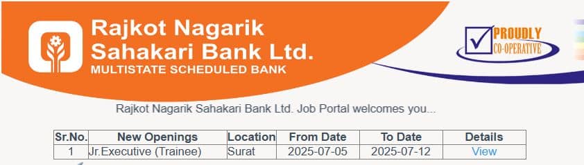 RNSB Bank Jr. Executive Recruitment 2025 – Apply Online